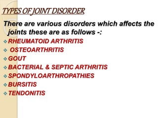 Joint disorders | PPTX