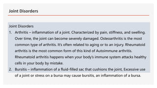 human Joint Disorders | PPT