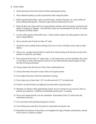 Jointer | PDF