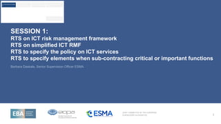 ICT Risk Management and ICT third party risk Objectives | PPT