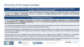 ICT Risk Management and ICT third party risk Objectives | PPT
