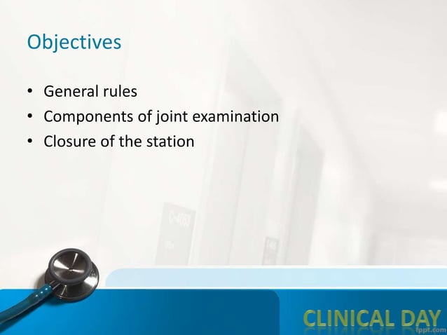Joint examination | PPTX