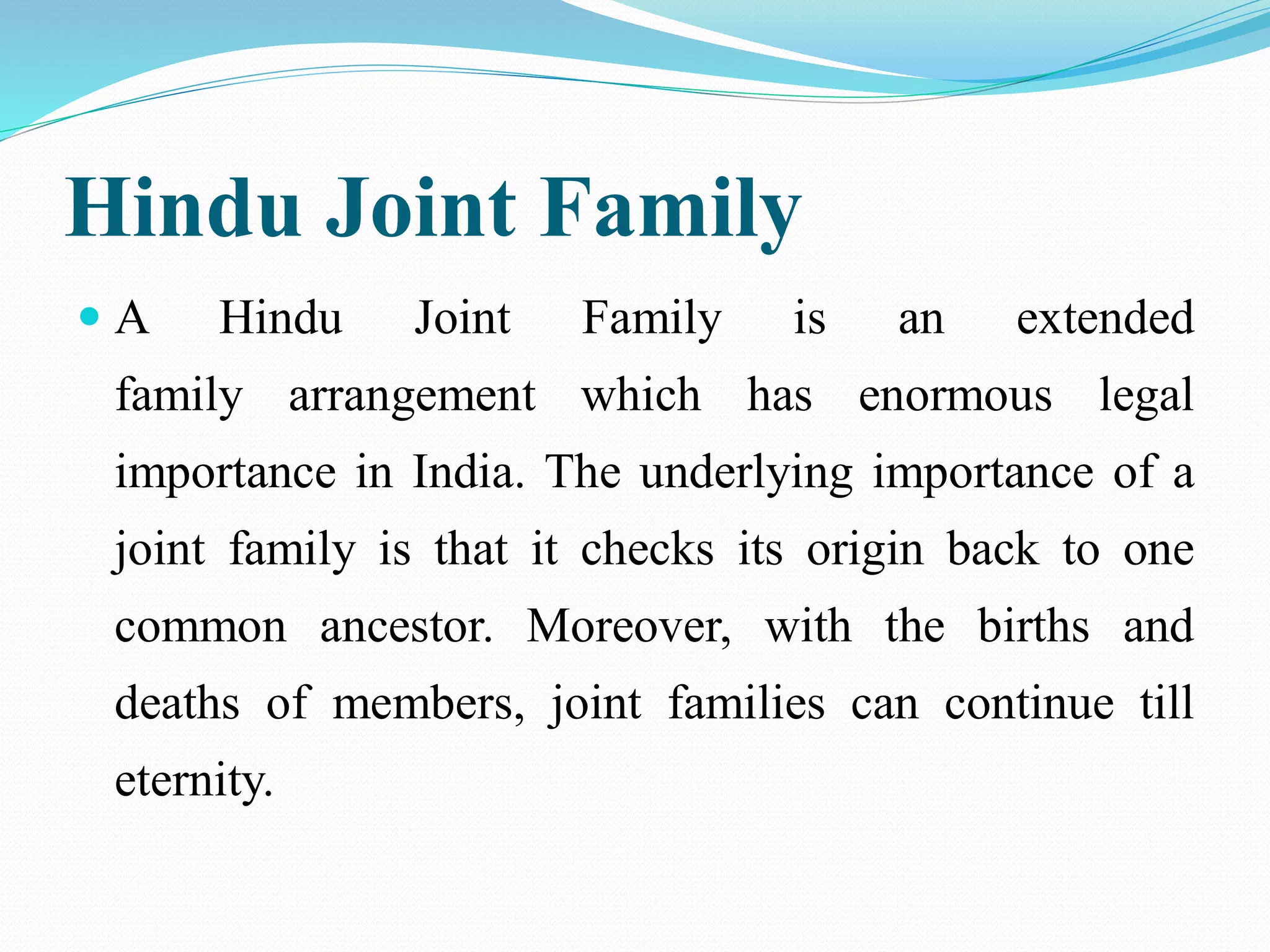 Joint Family and Coparcenary | PDF