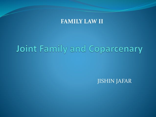Joint Family and Coparcenary | PDF