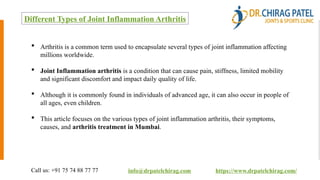 Joint Inflammation Arthritis Types and Treatment.pptx