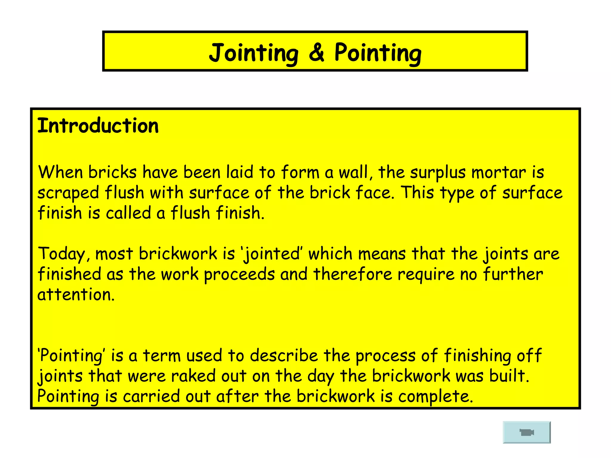Jointing & Pointing Brick & Blockwork | PPT