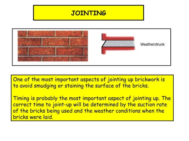 Jointing & Pointing Brick & Blockwork | PPT | Woodworking | Arts and Crafts