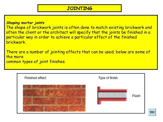 Jointing & Pointing Brick & Blockwork