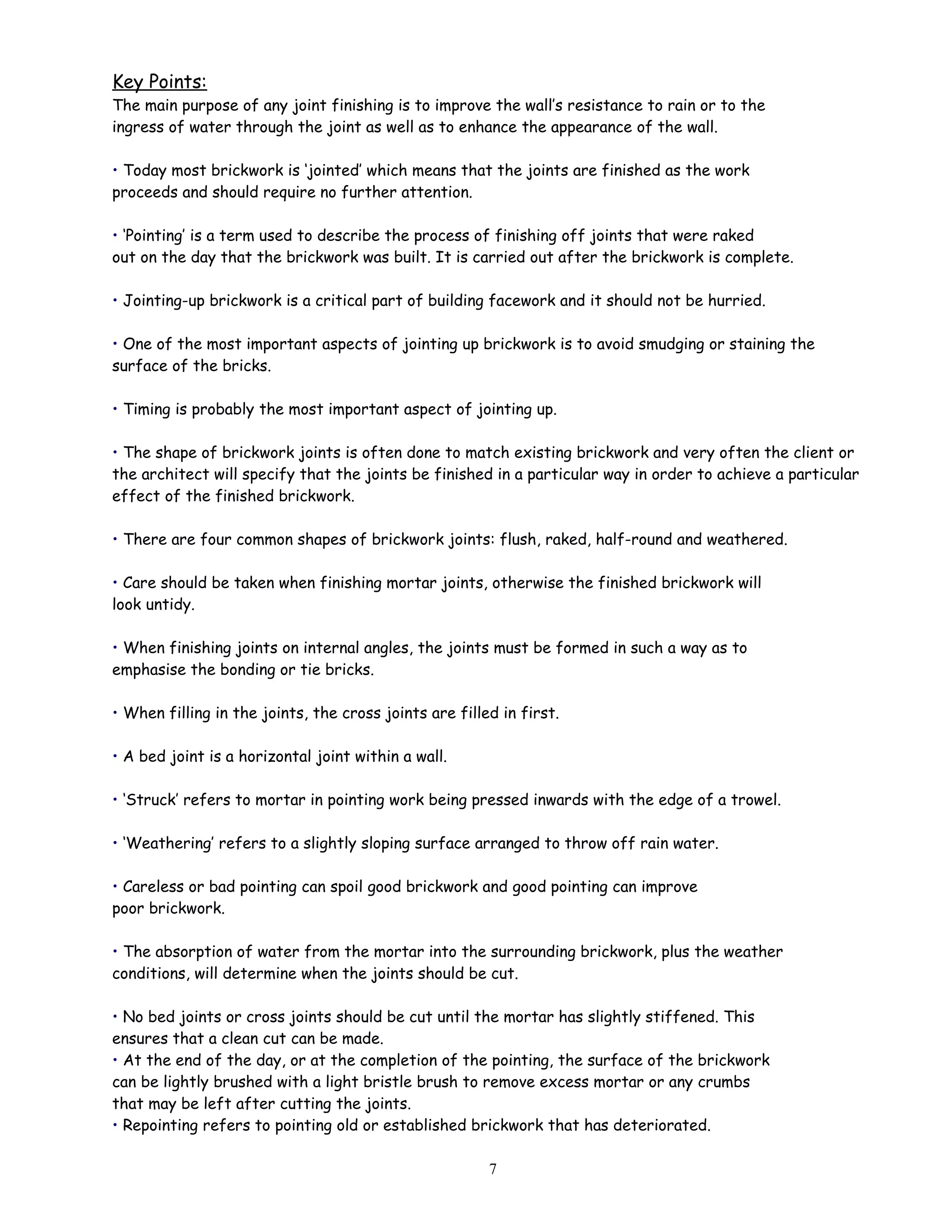 Jointing & Pointing | DOC