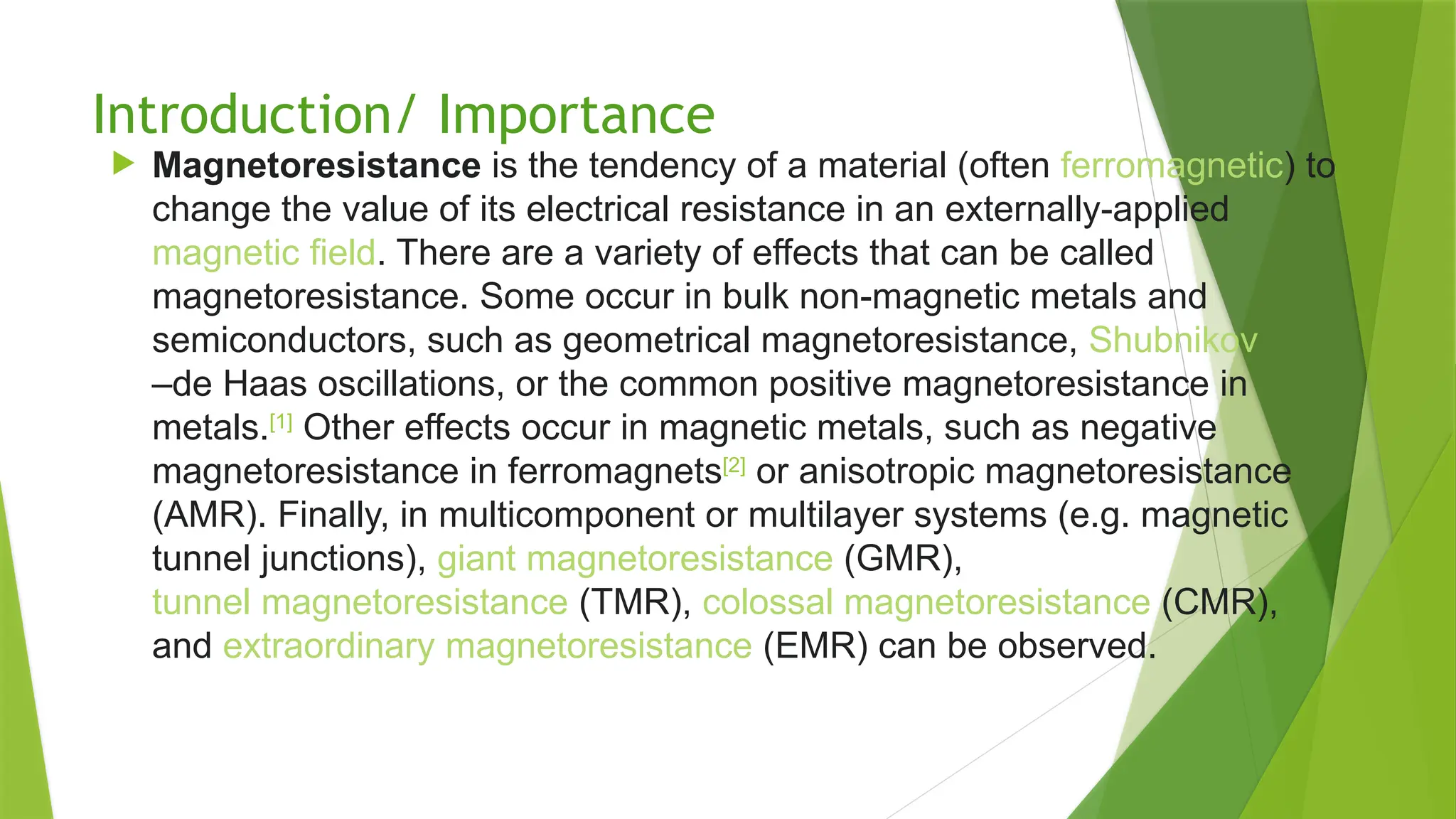Joint Magneto Resistance ( GMR) of Spintronics | PPTX