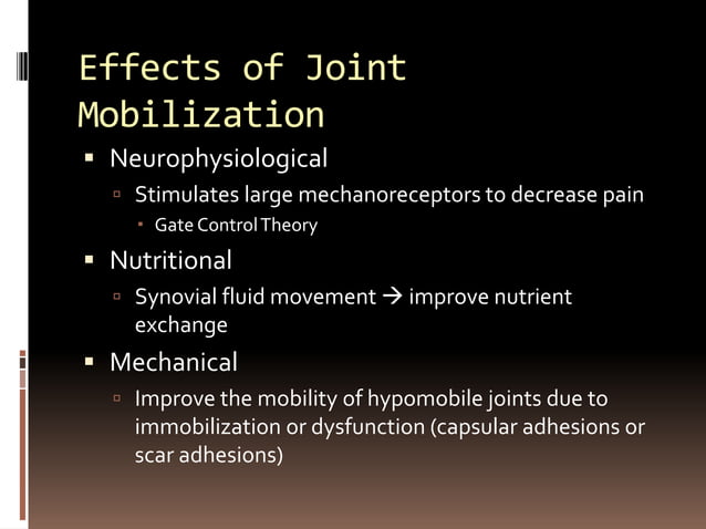 Joint mobilization | PPT | Physical Therapy | Wellness