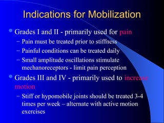 Joint mobilization techniques for physiotherapy students | PPT