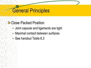 Joint mobilization and it's classification | PPT