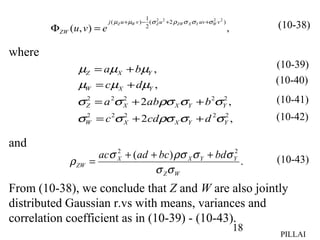 Joint moments and joint characteristic functions | PPT