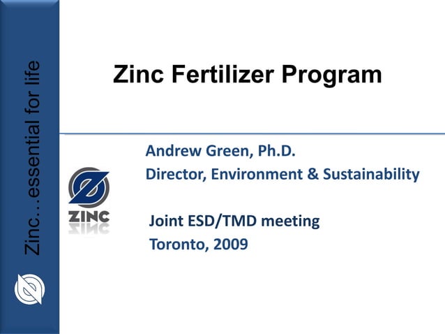 Zinc Fertilizer Program | PPT