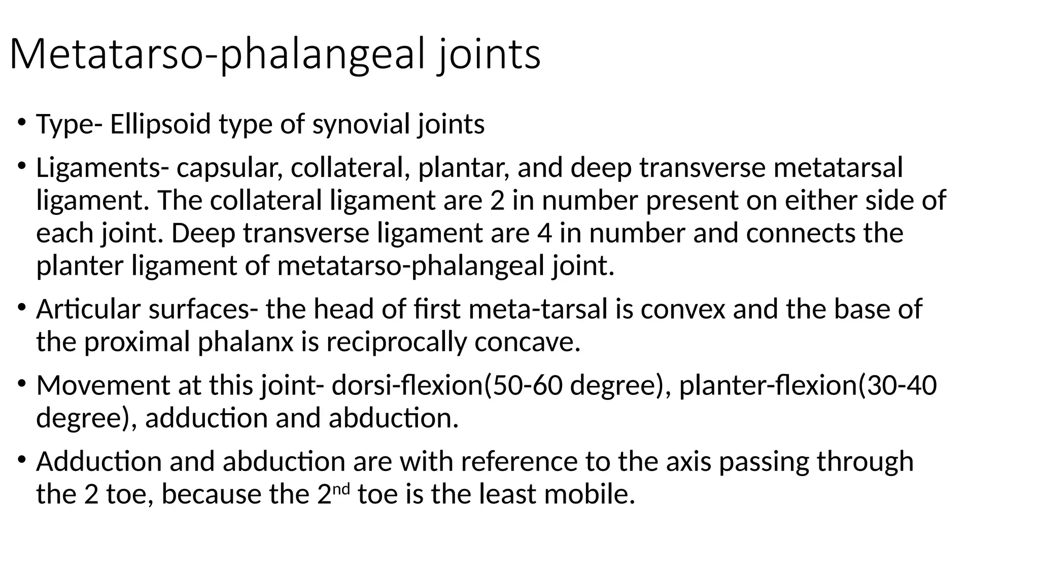 Human anatomy, joints of foot in human anatomy | PPTX