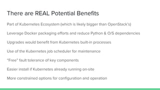 Joint OpenStack Kubernetes Environment (OpenStack Summit) | PPT