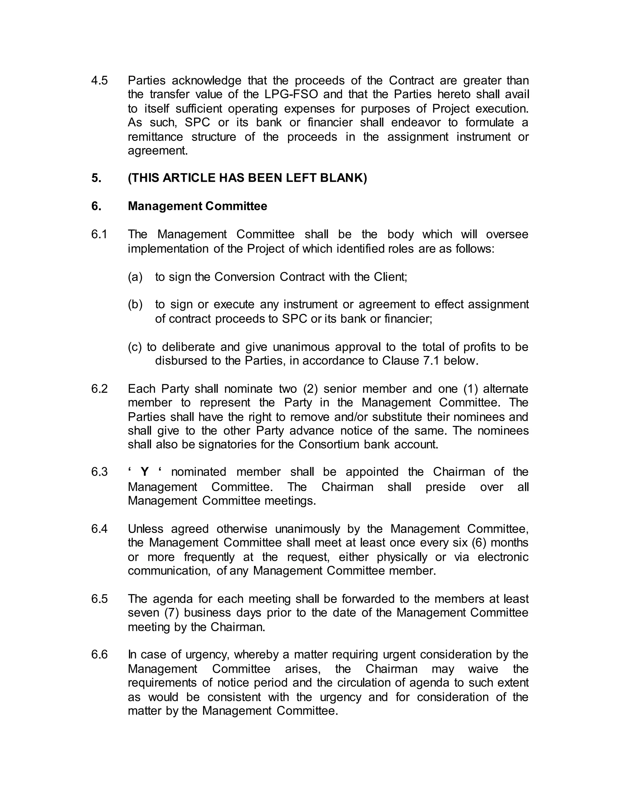 Form of Joint Operation Agreement (Purchase this doc, Text: 08118887270 ...