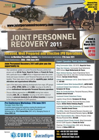 7th Annual Joint Personnel Recovery Final Agenda | PDF