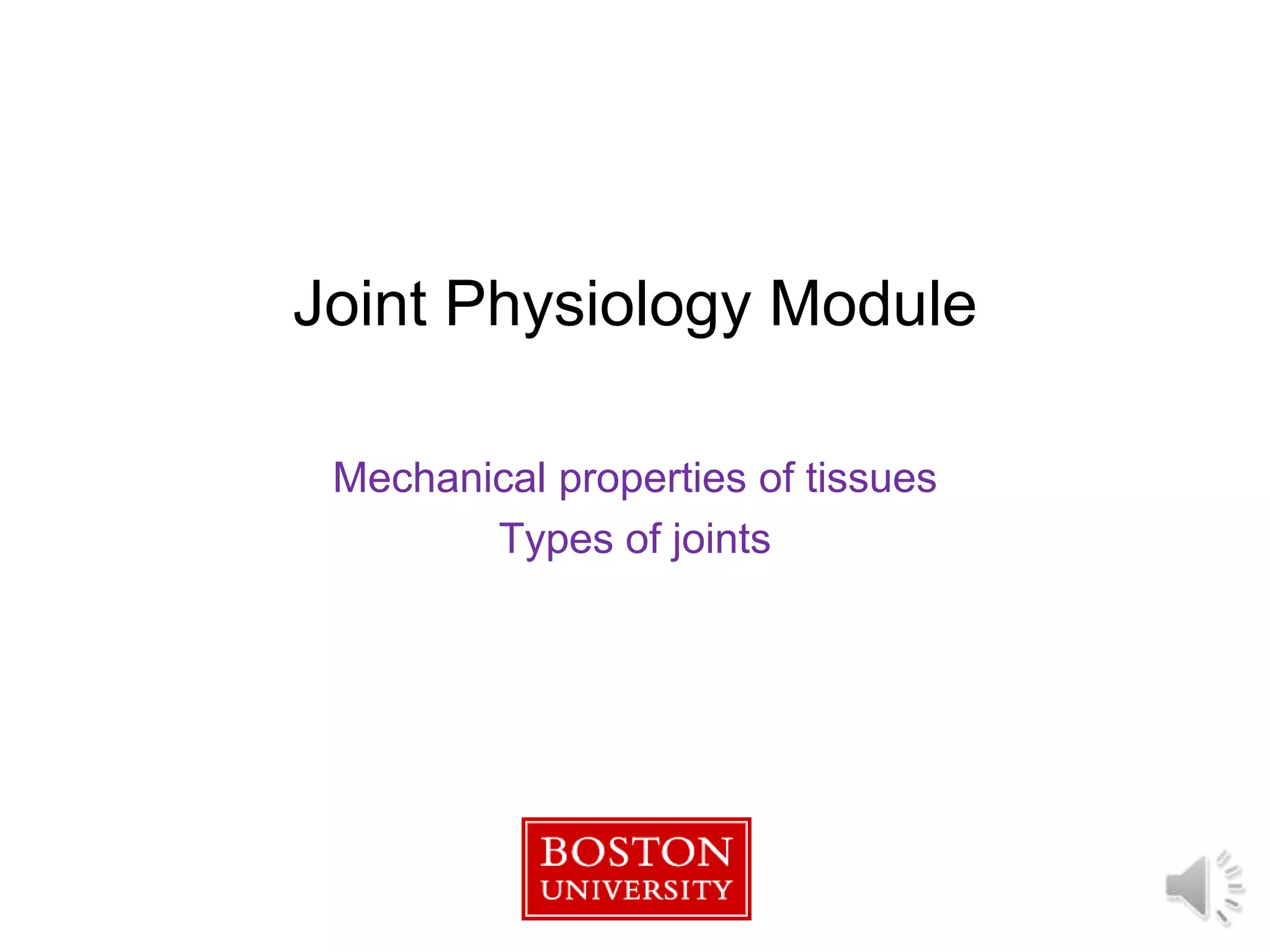 Joint physiology module | PPSX