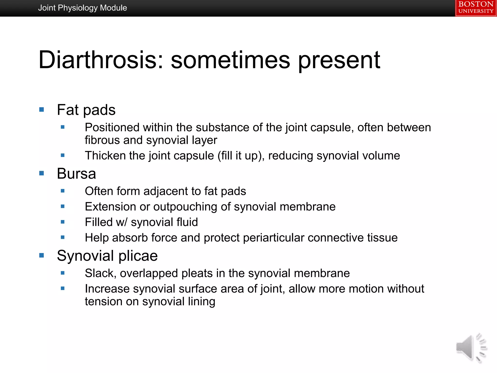 Joint physiology module | PPSX