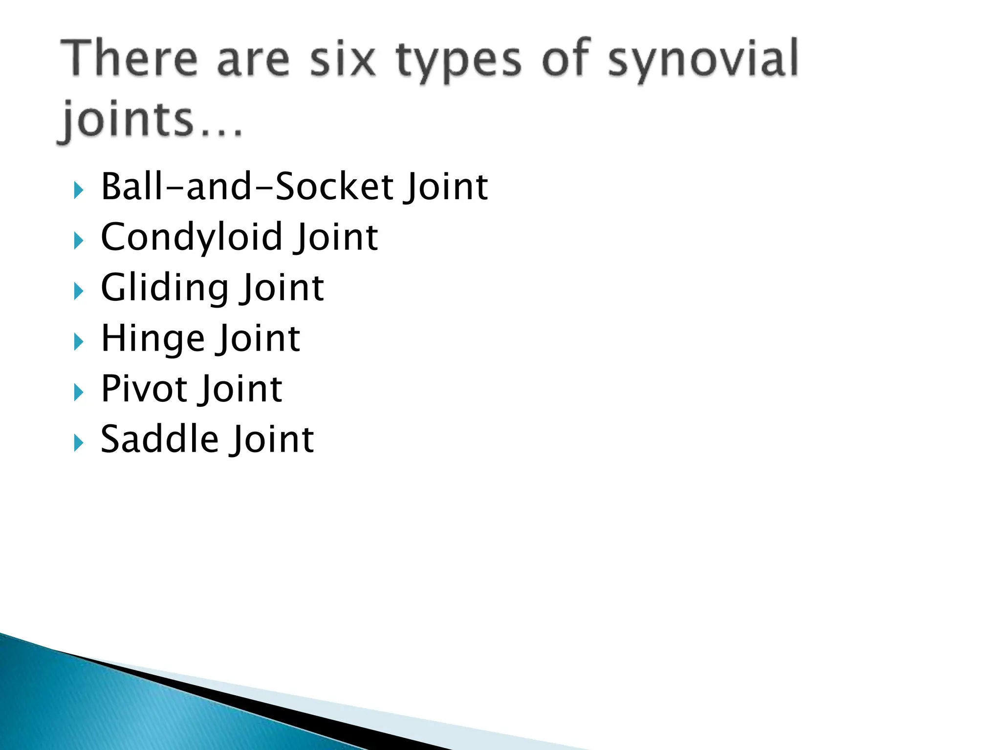 Unit V: The Joints Anatomy & physiology | PPT