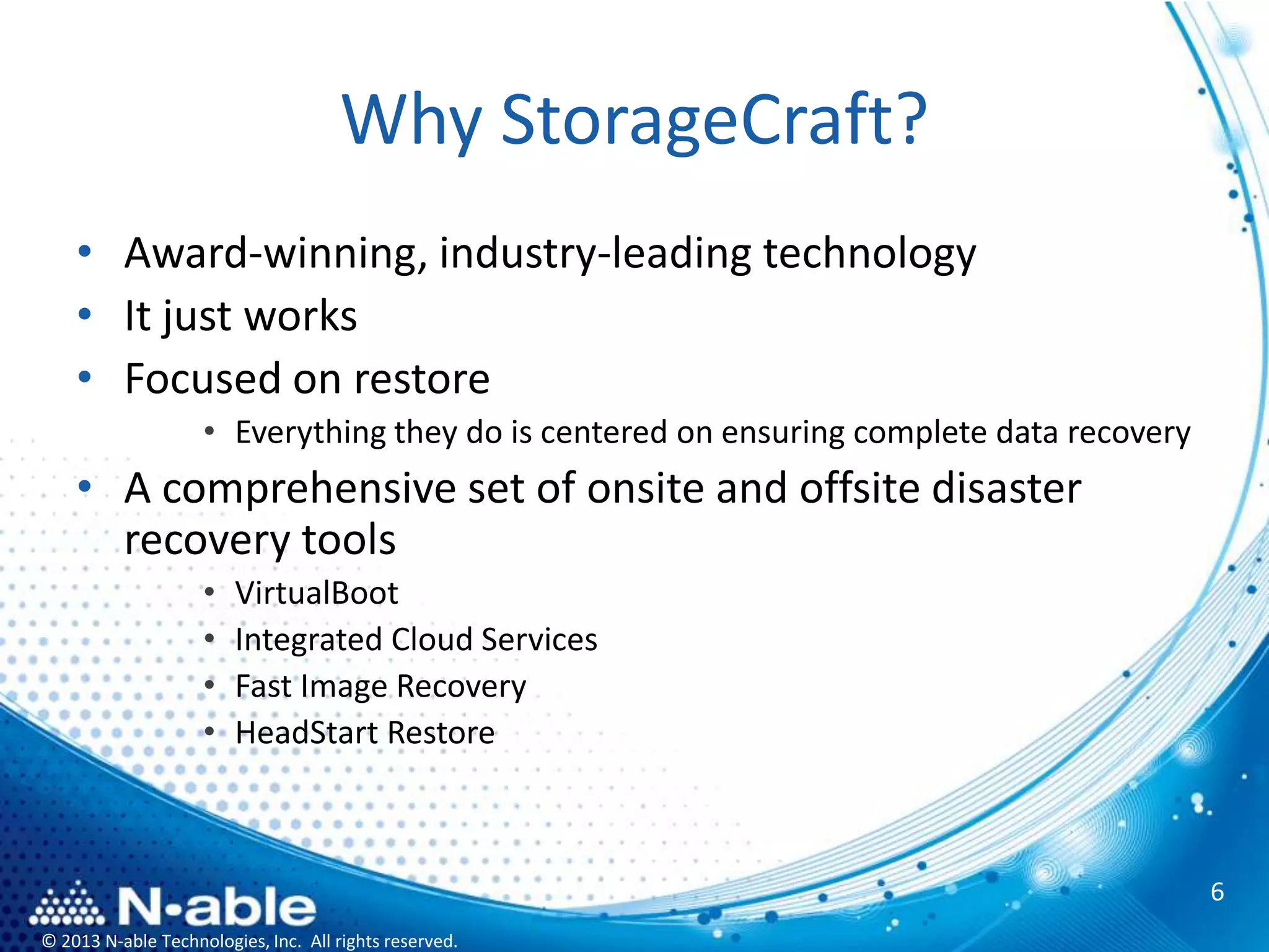 Backup Manager - StorageCraft from N-able | PPT