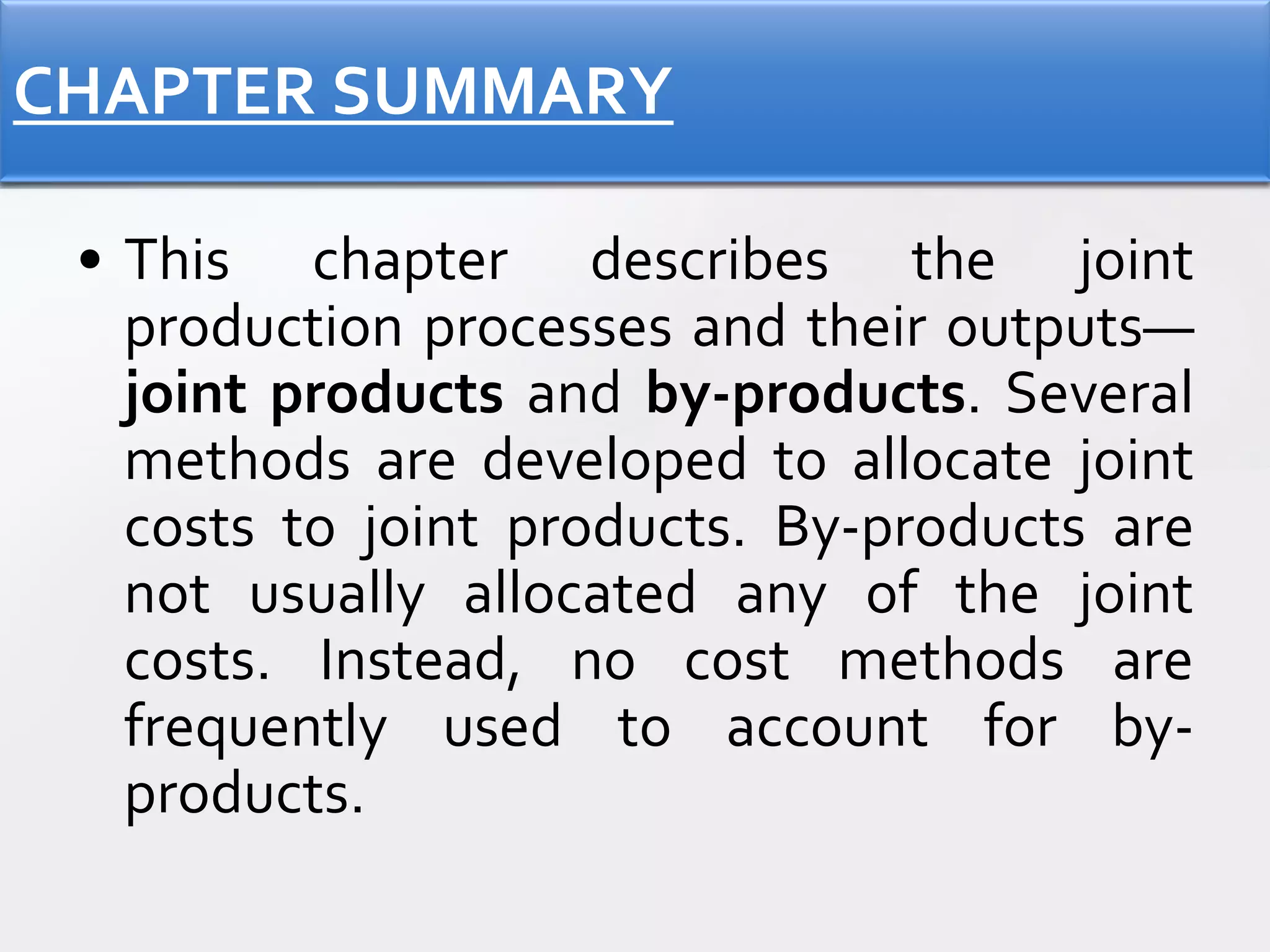 Joint product and by product costing | PDF