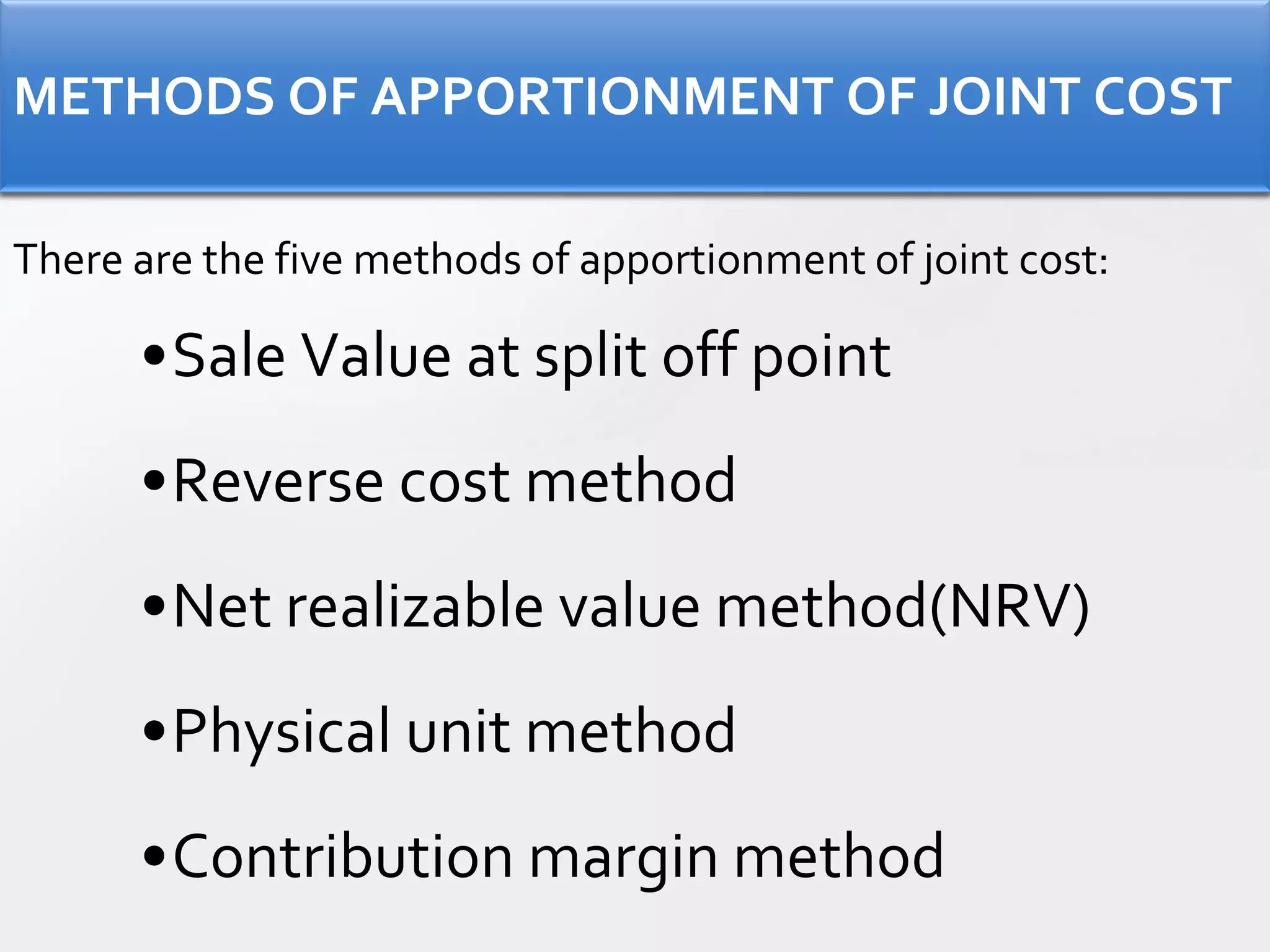 Joint product and by product costing | PDF