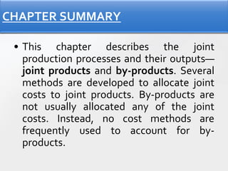 Joint product and by product costing | PDF