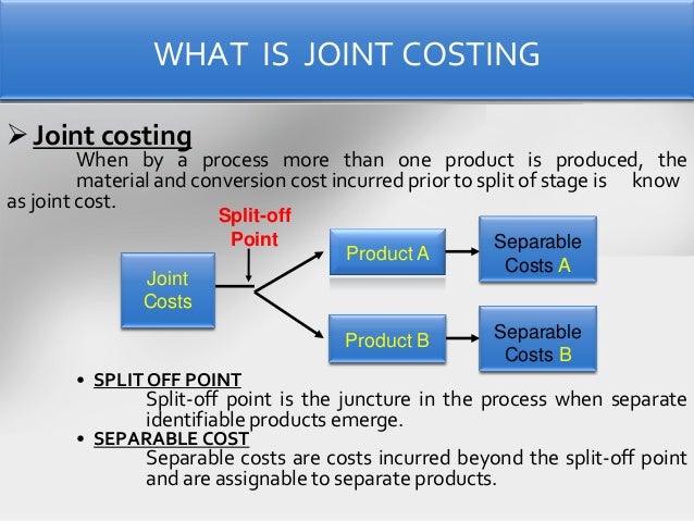 Joint product and by product costing