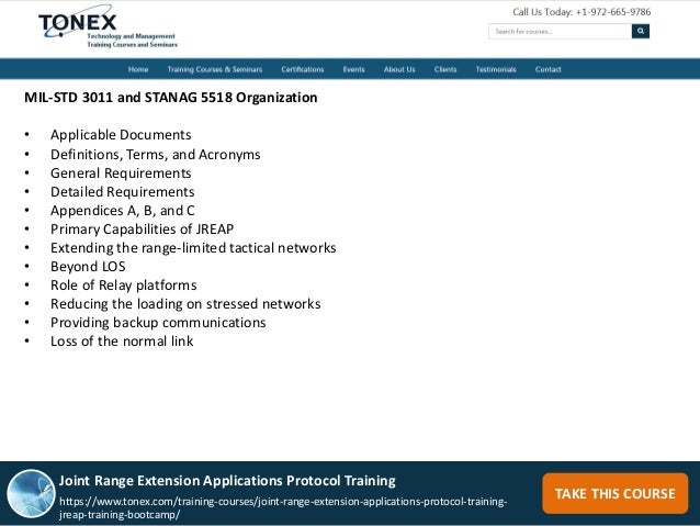Joint Range Extension Applications Protocol Jreap Training