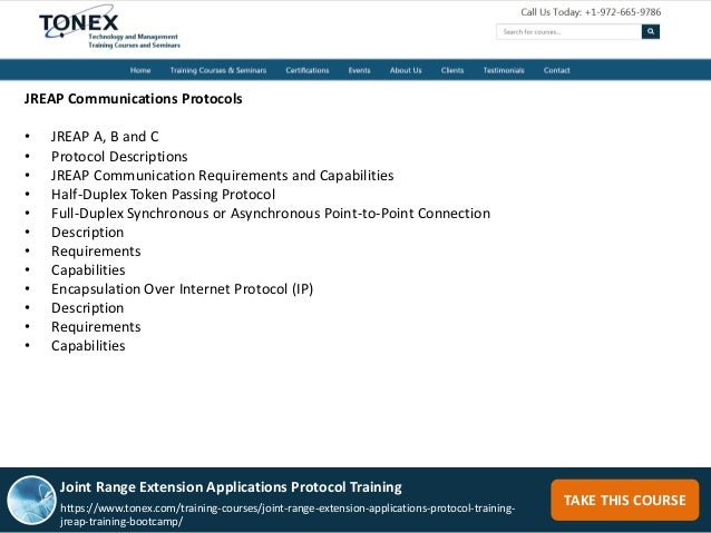 Joint Range Extension Applications Protocol Jreap Training