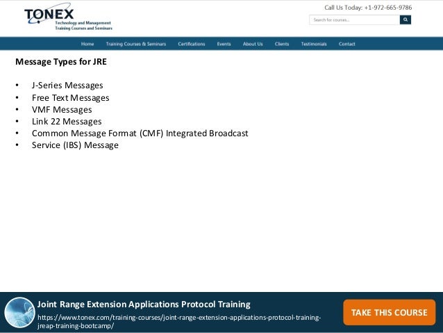 Joint Range Extension Applications Protocol Jreap Training