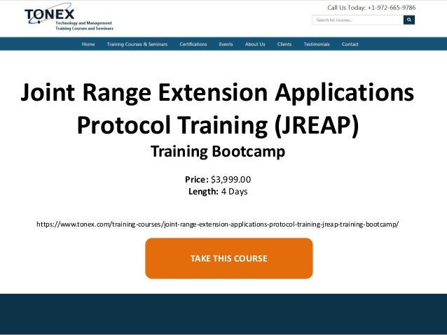 Joint Range Extension Applications Protocol Jreap Training