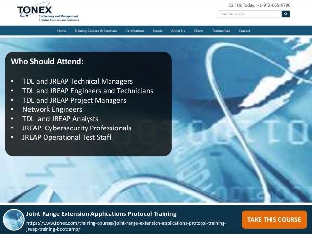 Joint Range Extension Applications Protocol Jreap Training