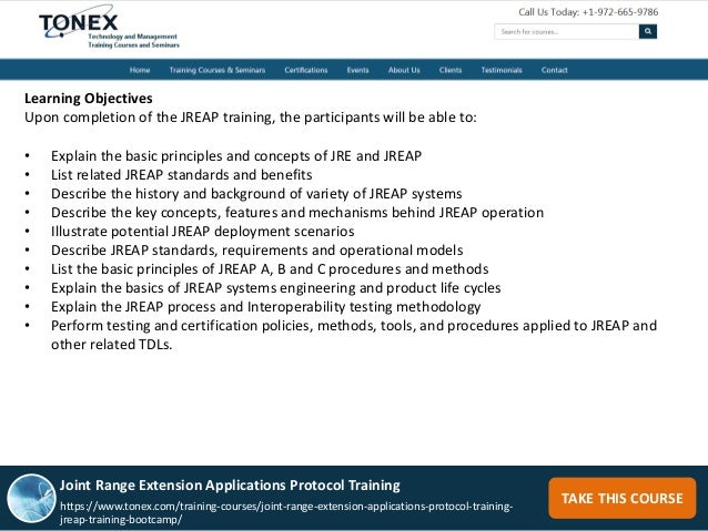 Joint Range Extension Applications Protocol Jreap Training