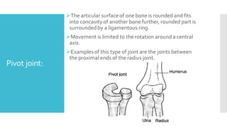joints of human beings with different types | PPT