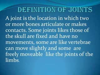 Joints | PPTX