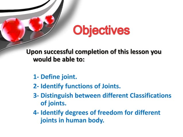 Joints | PPTX | Death, Injury, or Military Conflict | Sensitive Topics