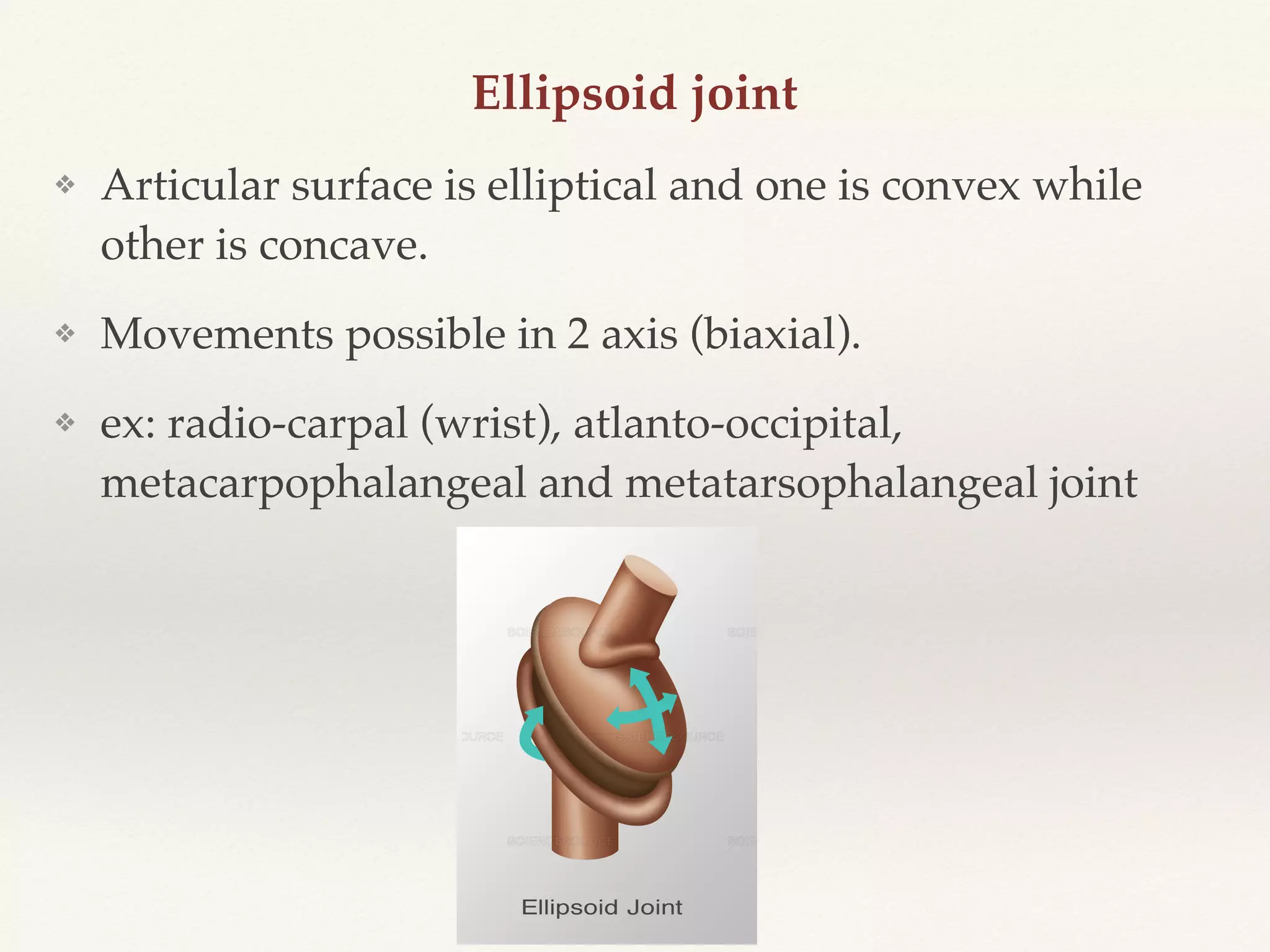Classification of joints & joint mechanics | PDF