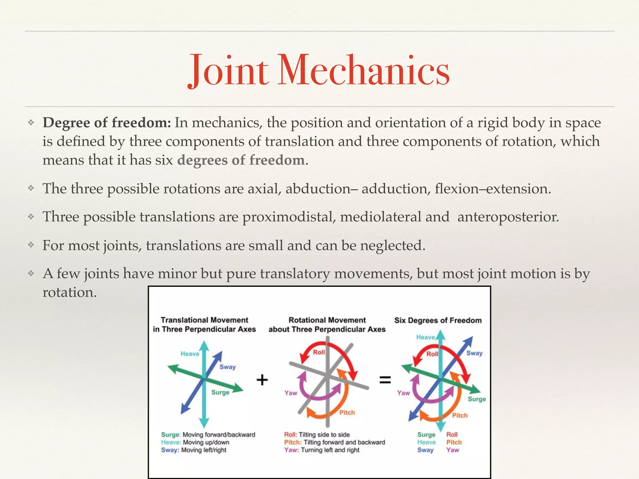 Classification of joints & joint mechanics | PDF