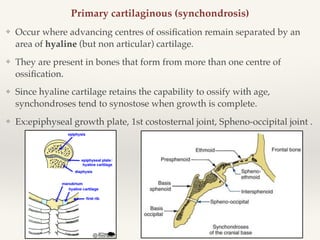 Classification of joints & joint mechanics | PDF
