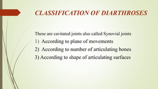 Joints and its classification | PPTX