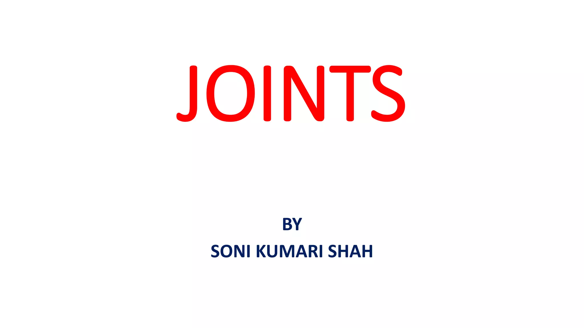 Joints | PPTX