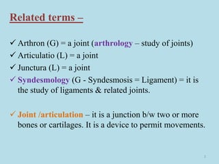 Joints (arthrology) | PPT