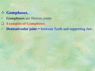 Summery of the Anatomy Joints | PPT