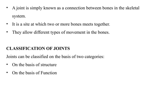 Structural and Functional Classification ,types of joints movements and ...