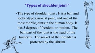 anatomical explanation of joints of the upper limb | PDF