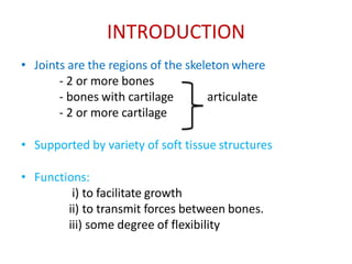 JOINTS ANATOMY .anatomy of joint pptx... | PPTX